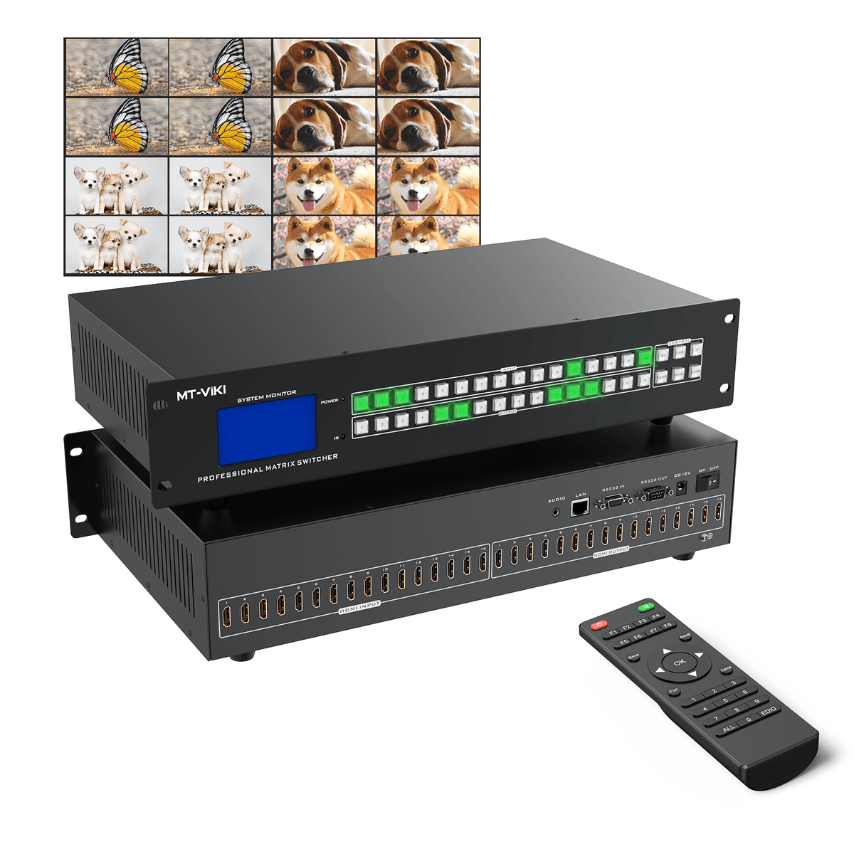 HDMI Matrix 16x16 4K@30Hz FPGA Matrix Switcher 16 in 16 out with Web GUI（HD1616L） – MT-VIKI