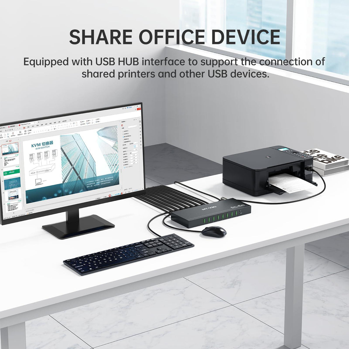 4K@60Hz 16 Port KVM Switch HDMI w/IR Remote, Support Keyboard Hotkey ...