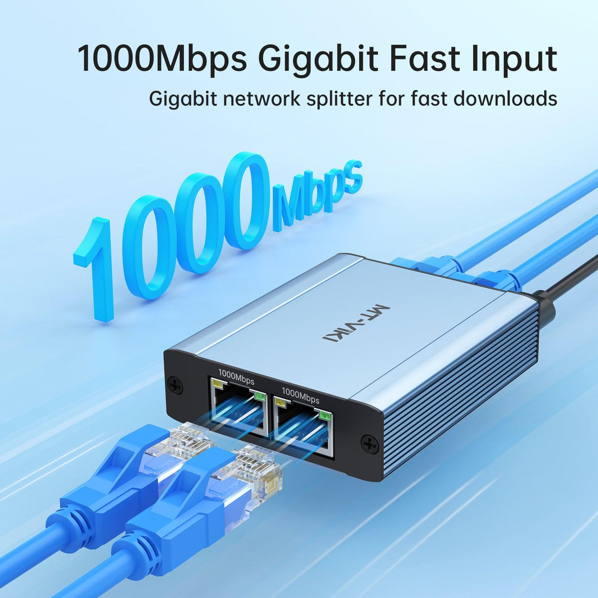 Ethernet Splitter 1 to 3 High Speed 1000Mbps Gigabit Dual RJ45 Splitter ...