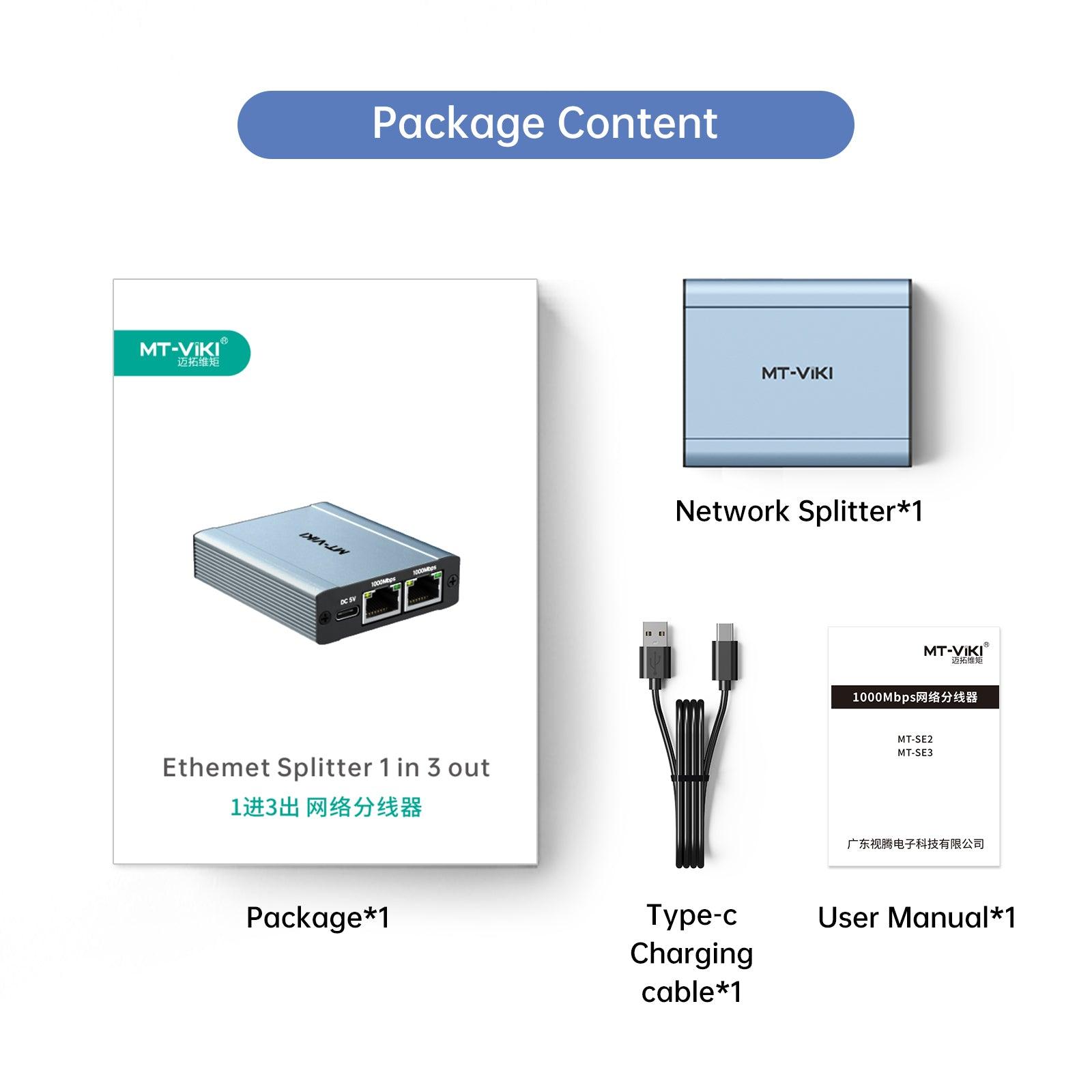 Powerline Adapter RIIEYOCA 1 À 4 Ports RJ45 Ethernet Splitter Adapter,8 ...