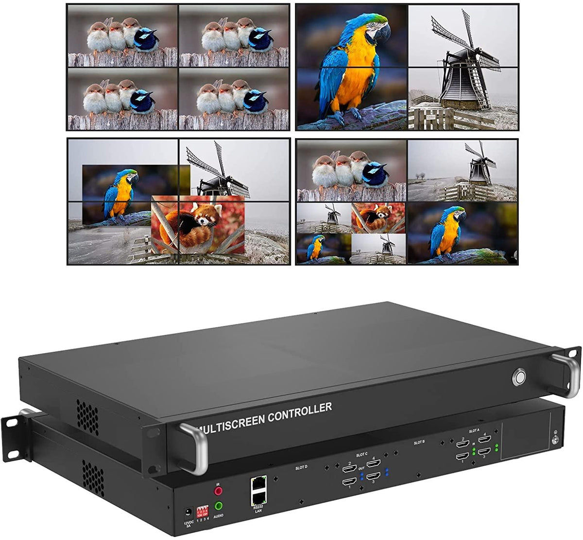 Seamless Video Wall Processor 2x4 with PIP POP Support HDMI matrix 8 in ...